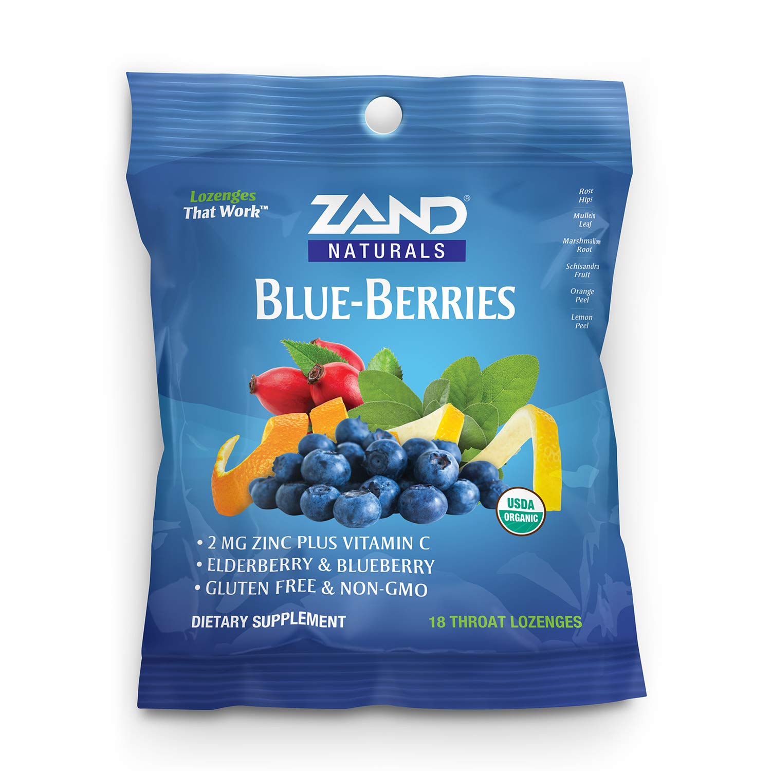 Zand organic blueberry cough drops