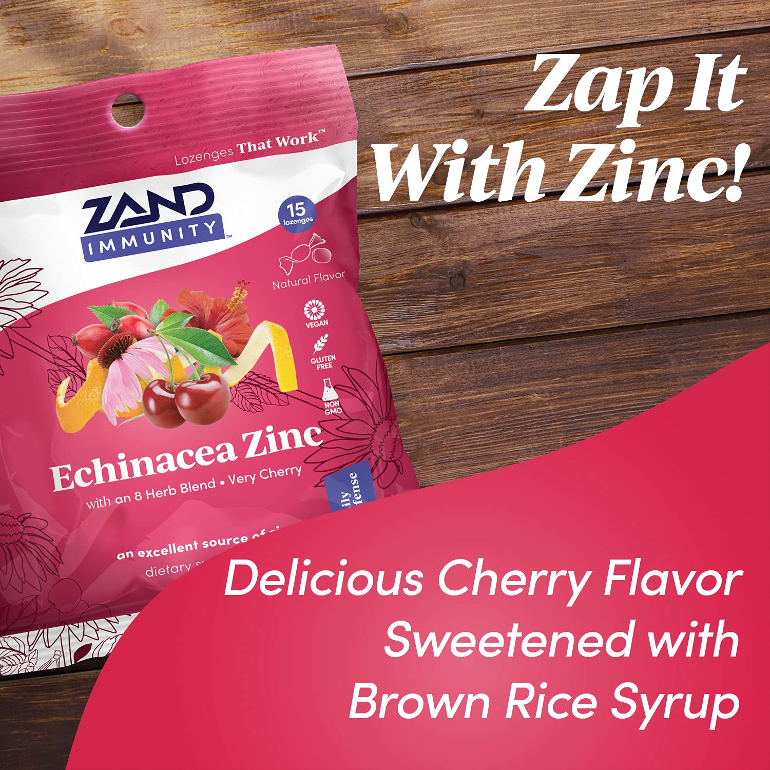 Zand throat drops for sore throat relief