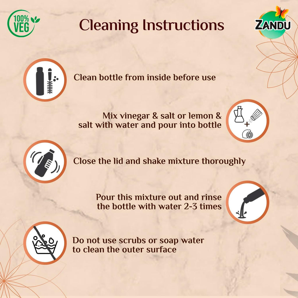 Zandu copper bottle for fitness enthusiasts
