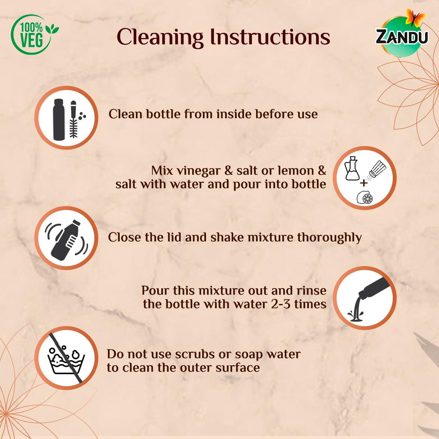 Zandu copper bottle for fitness enthusiasts