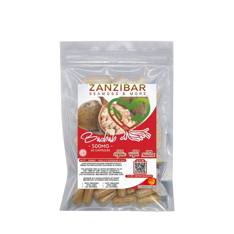 Zanzibar organic baobab capsules for immune support