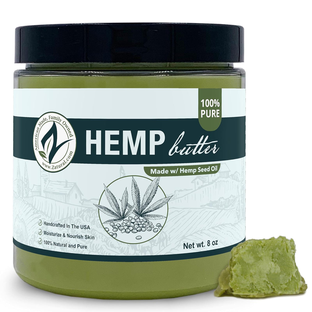Zatural hemp body butter moisturizing cream