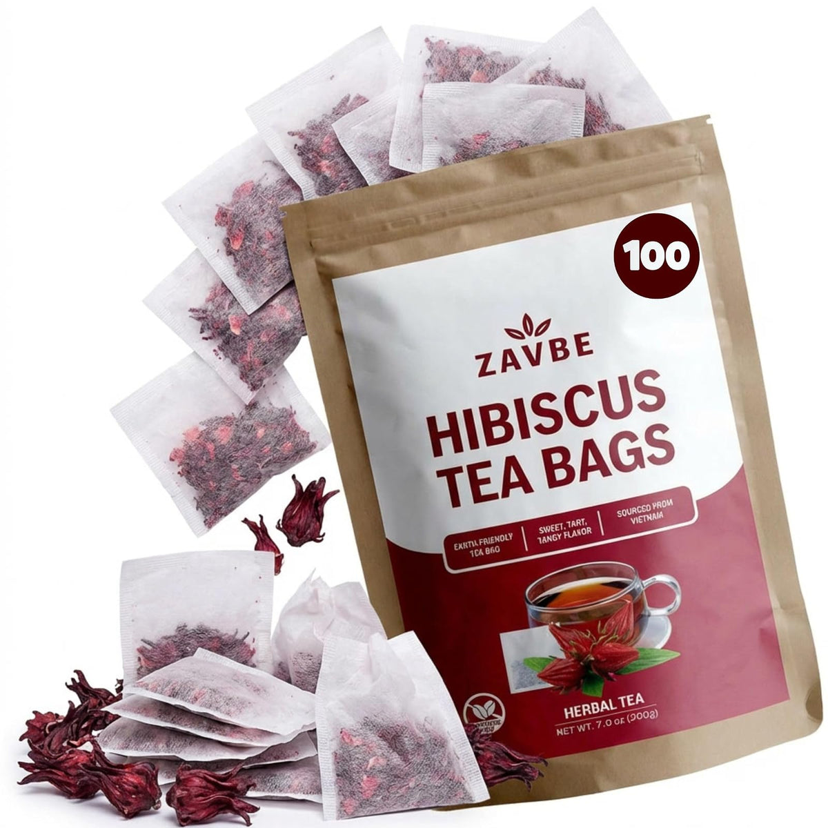 ZAVBE hibiscus tea bags for relaxation