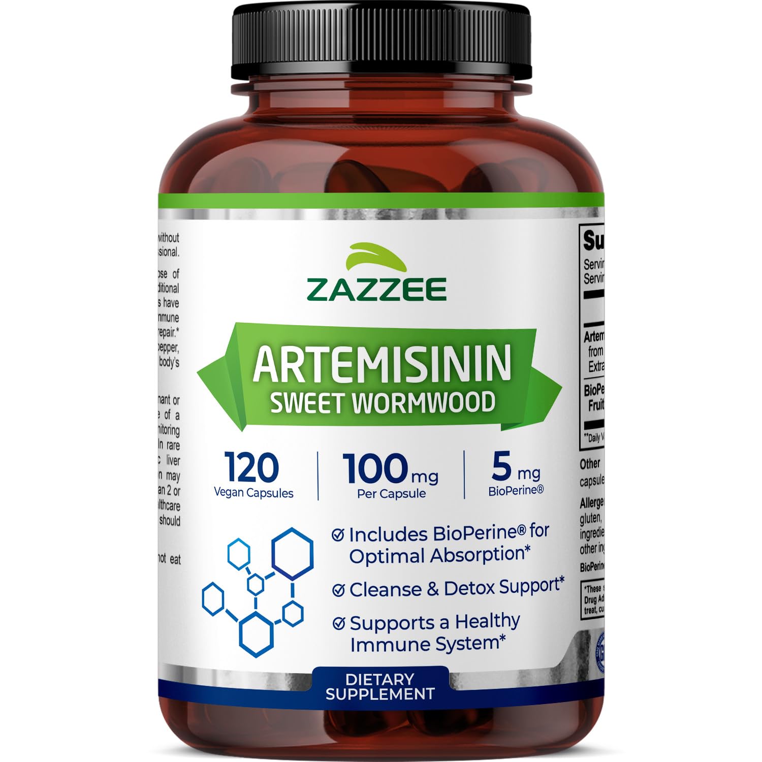 Zazzee artemisinin capsules for wellness