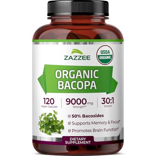 Zazzee Bacopa extract vegan capsules