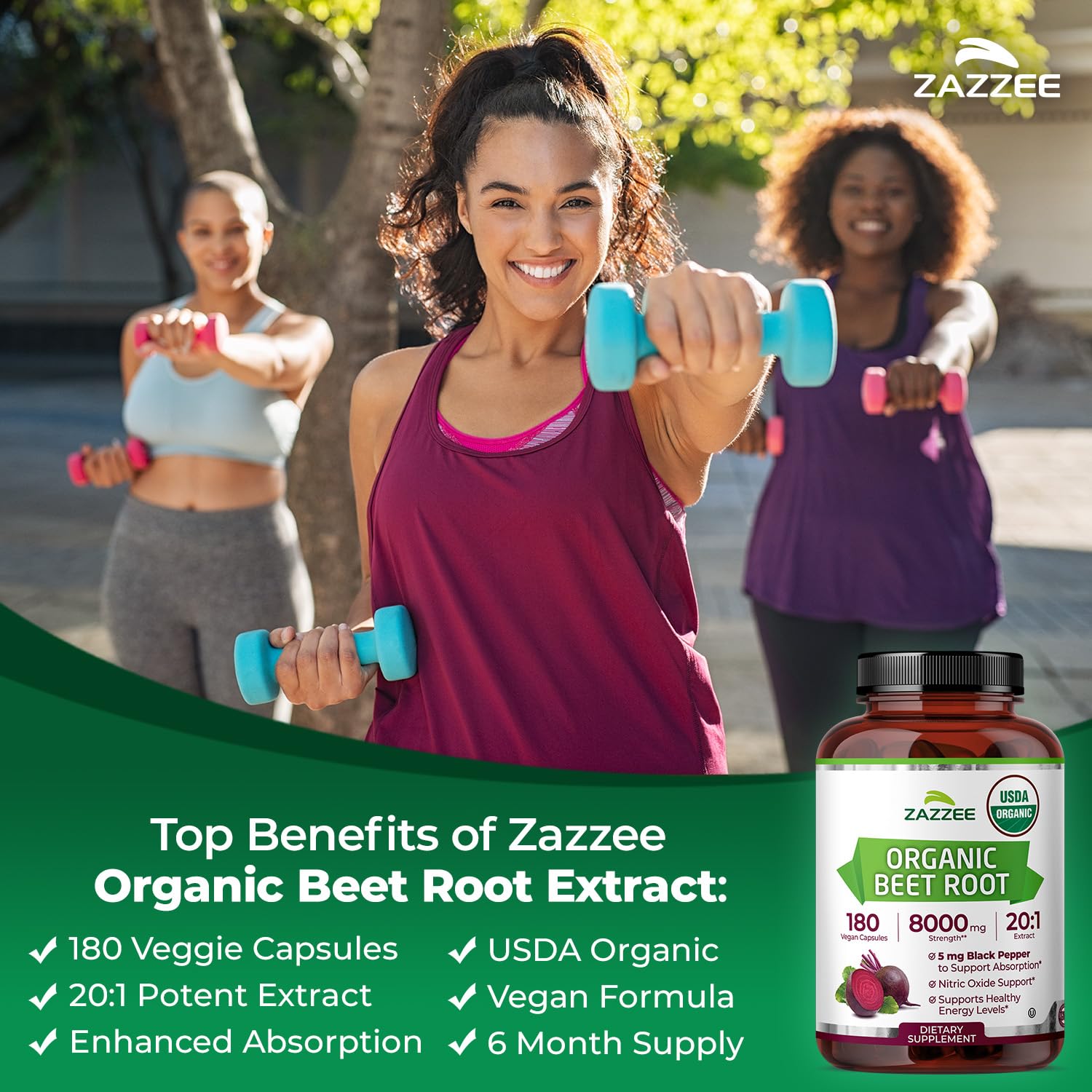 Zazzee beet root for energy