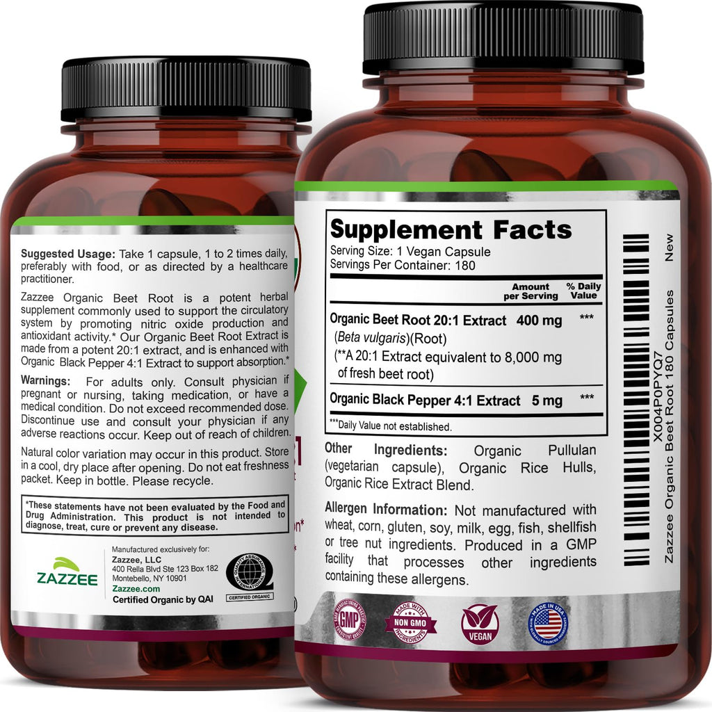 Zazzee beet root for wellness