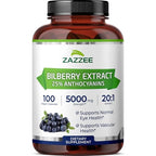 Zazzee bilberry extract for eye health