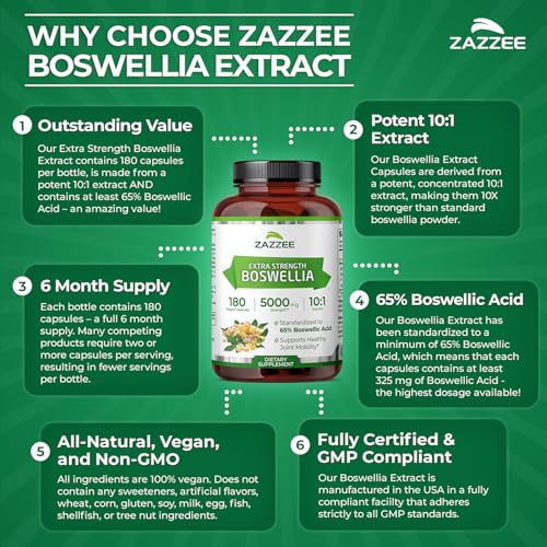 Zazzee Boswellia for overall wellness
