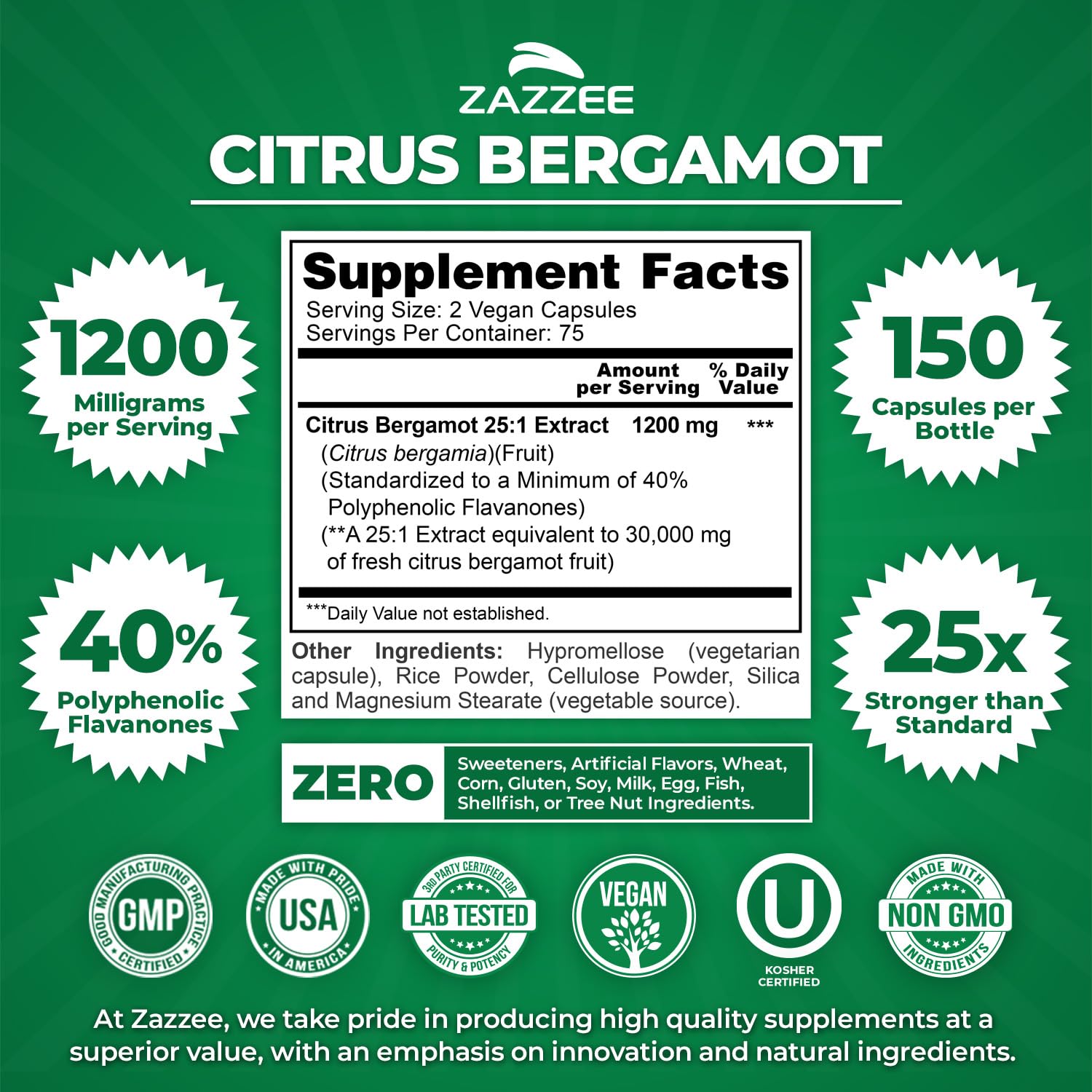 Zazzee Citrus Bergamot multivitamin for women