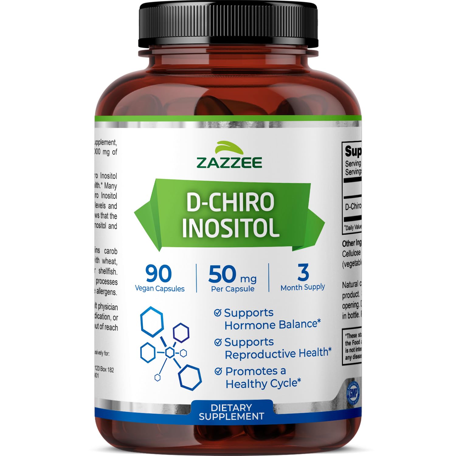Zazzee D-Chiro-Inositol vegan capsules