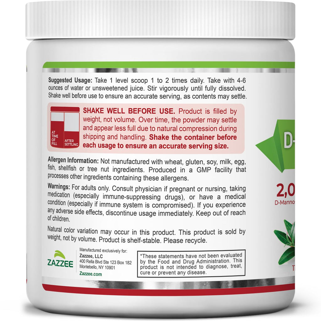 Zazzee D-Mannose for daily wellness