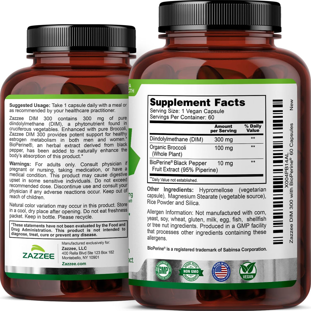 Zazzee DIM capsules for wellness