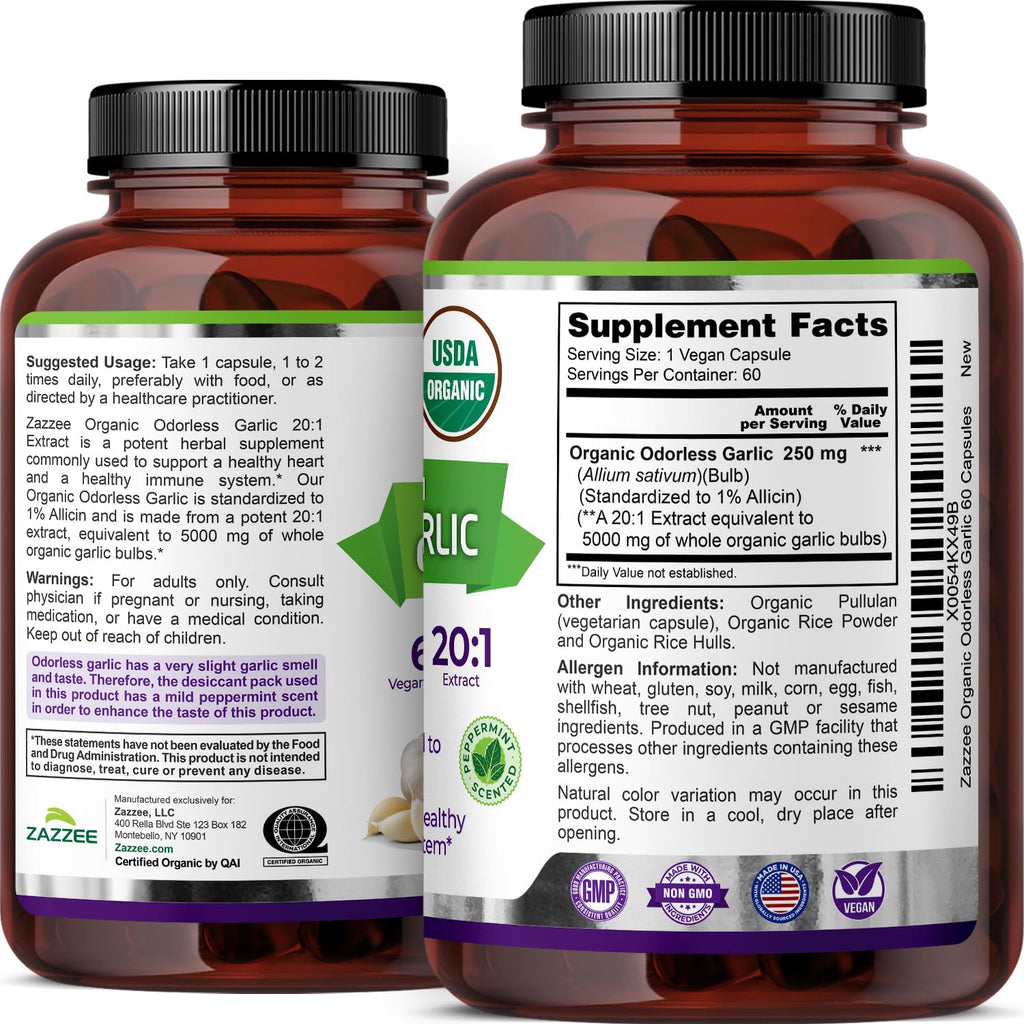 Zazzee garlic for overall well-being