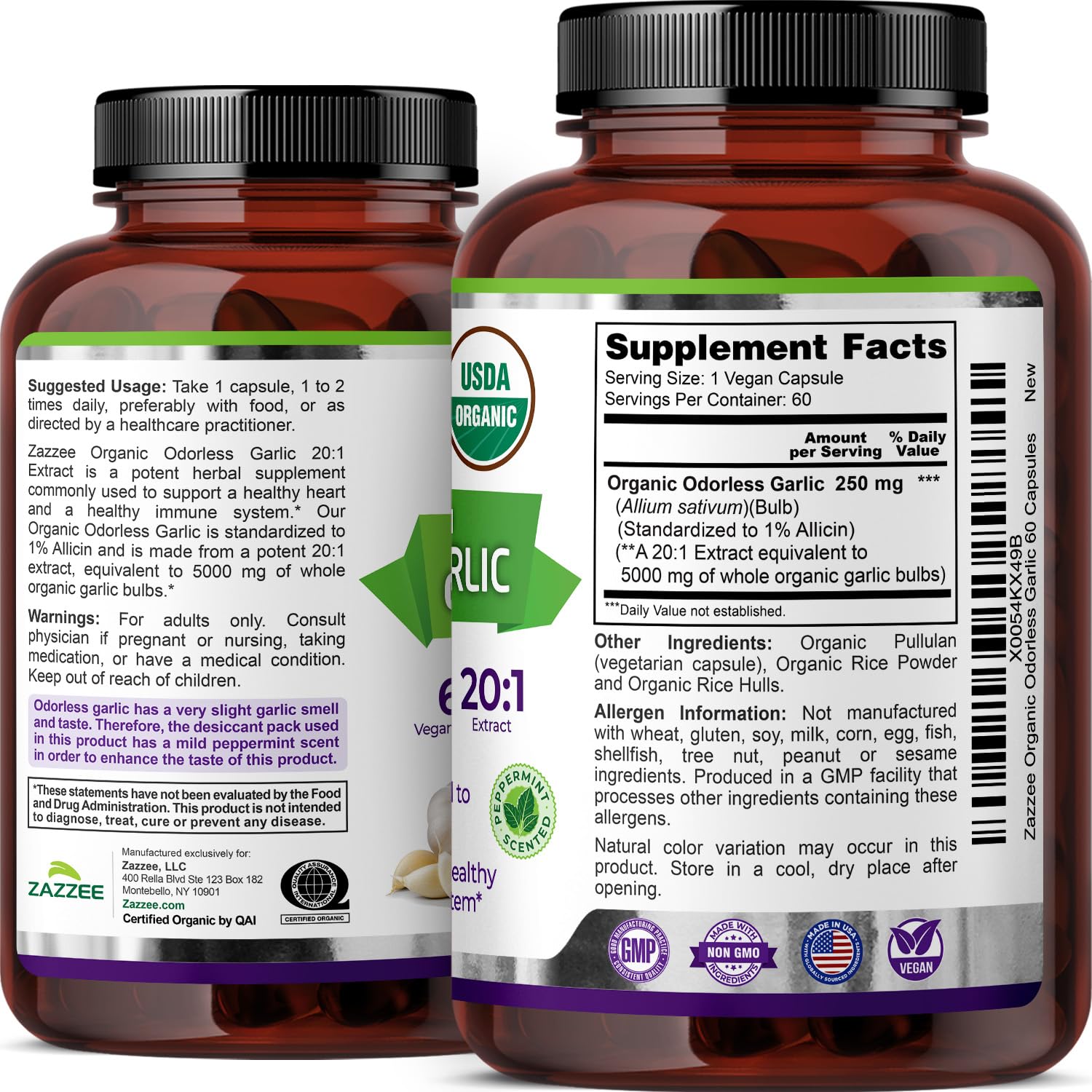 Zazzee garlic for overall well-being