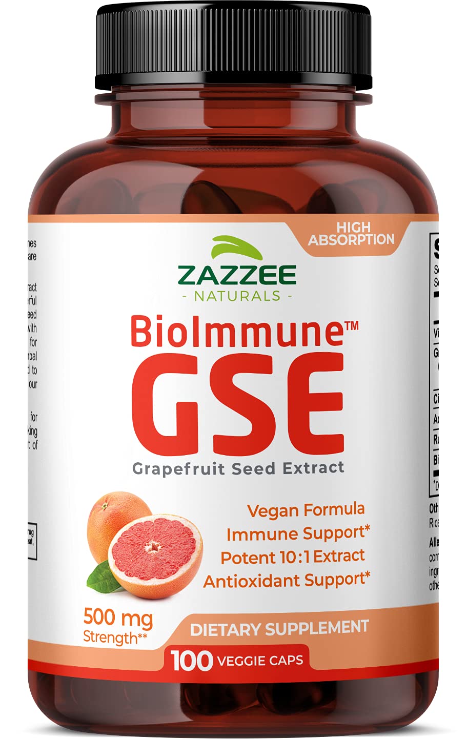 Zazzee grape seed extract capsules