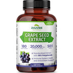 Zazzee grape seed extract capsules