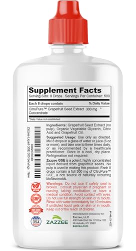 Zazzee GSE liquid grape seed extract