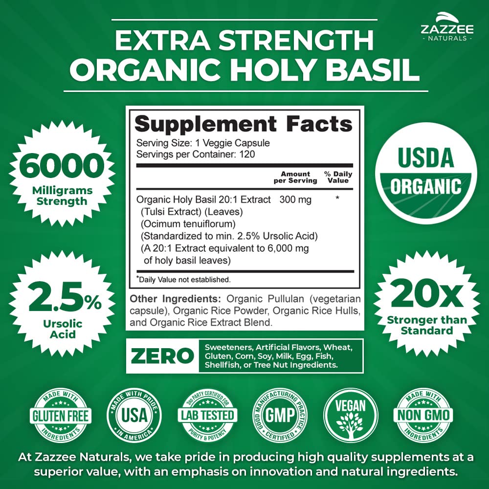 Zazzee herbal capsules for vitality