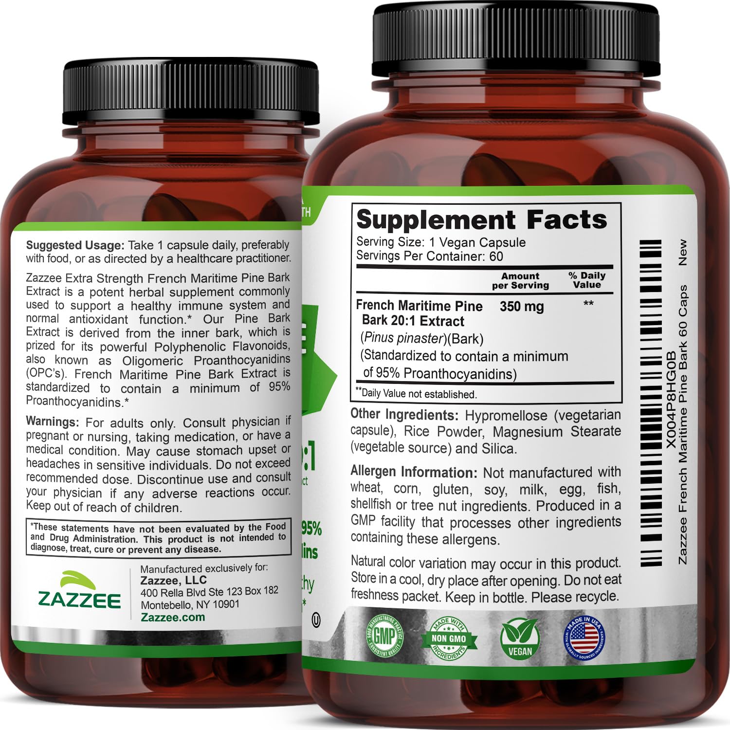 Zazzee herbal extract for wellness