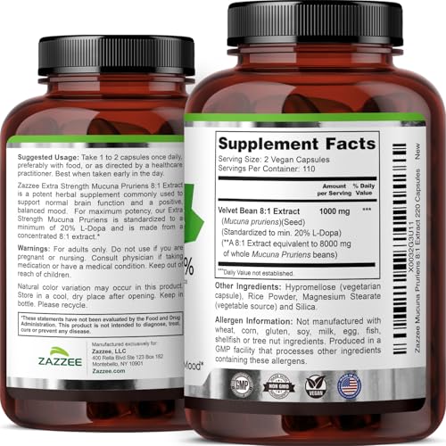 Zazzee herbal mucuna pruriens product