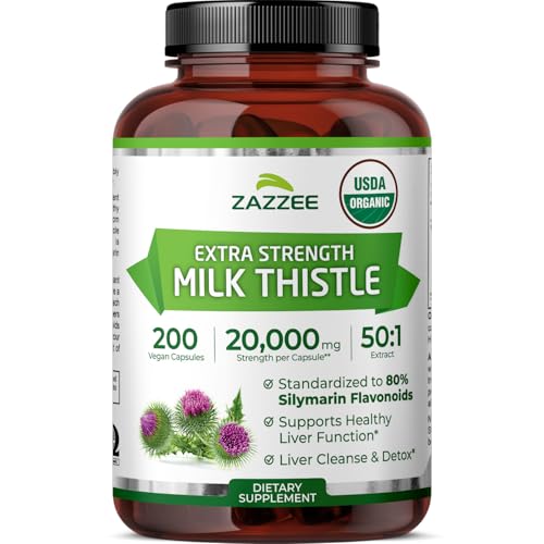Zazzee milk thistle extract capsules