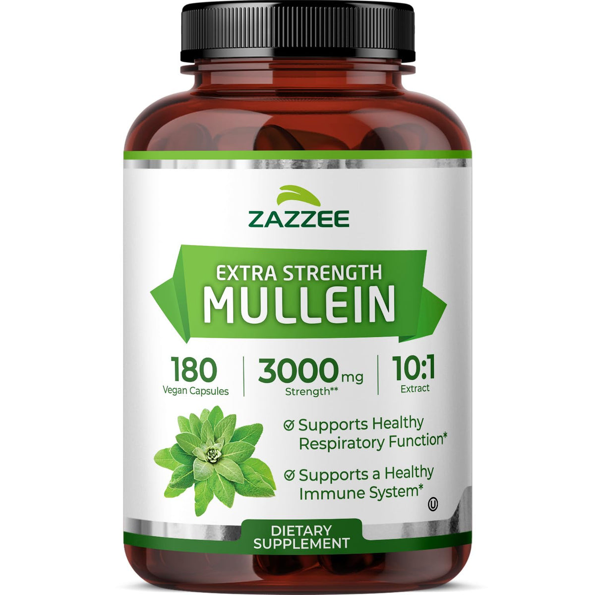 Zazzee Mullein leaf extract capsules