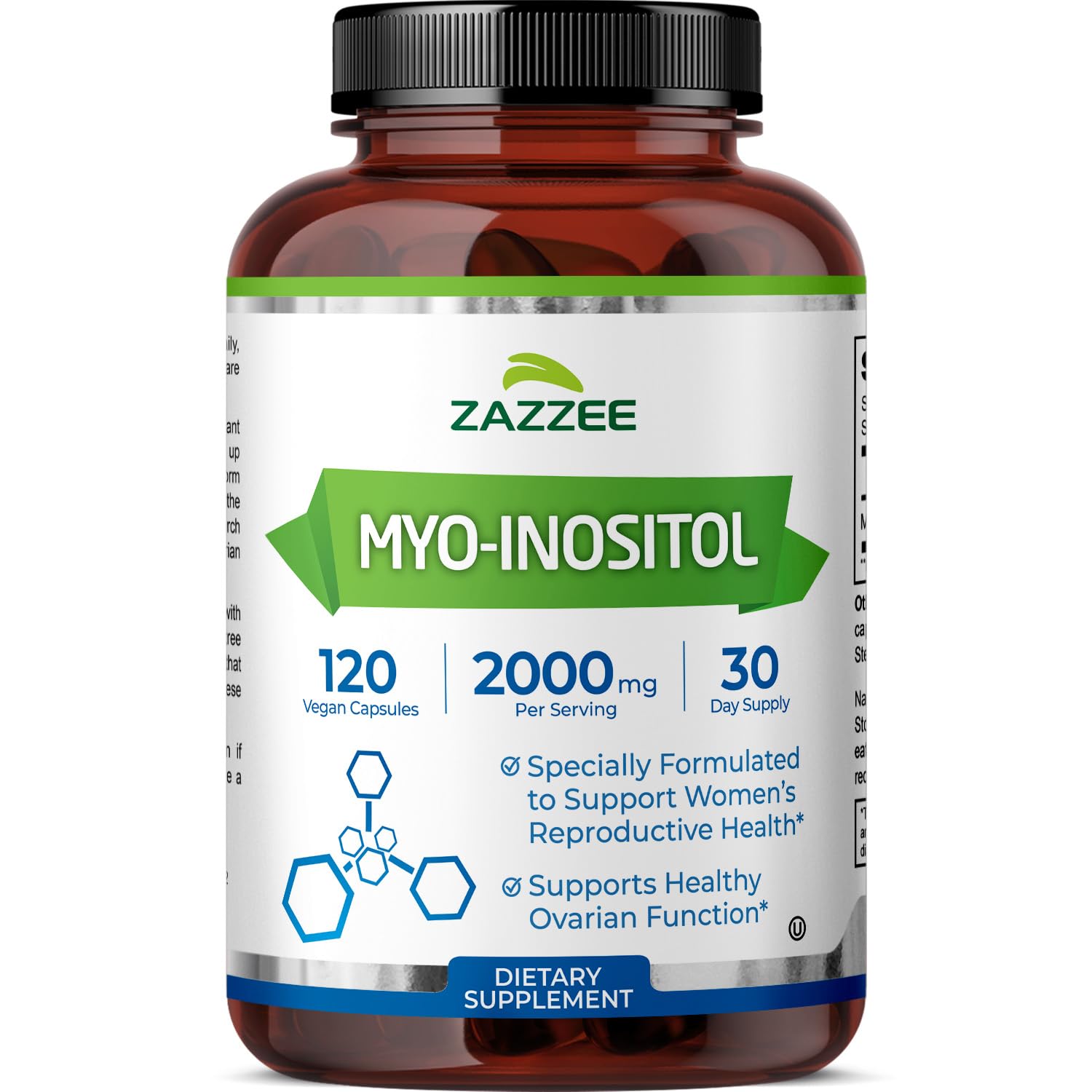 Zazzee Myo-Inositol vegan capsules