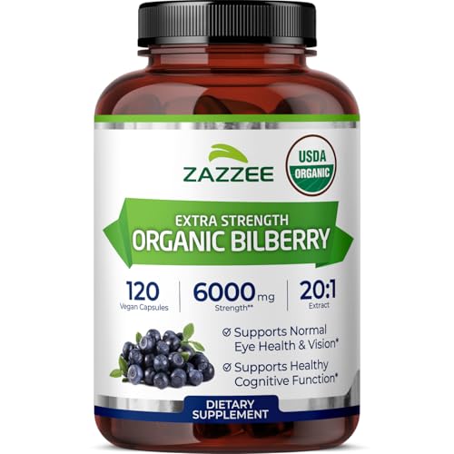 Zazzee organic bilberry extract capsules