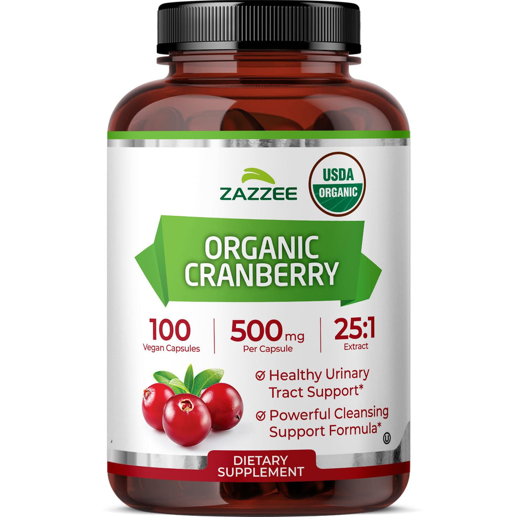 Zazzee organic cranberry extract capsules