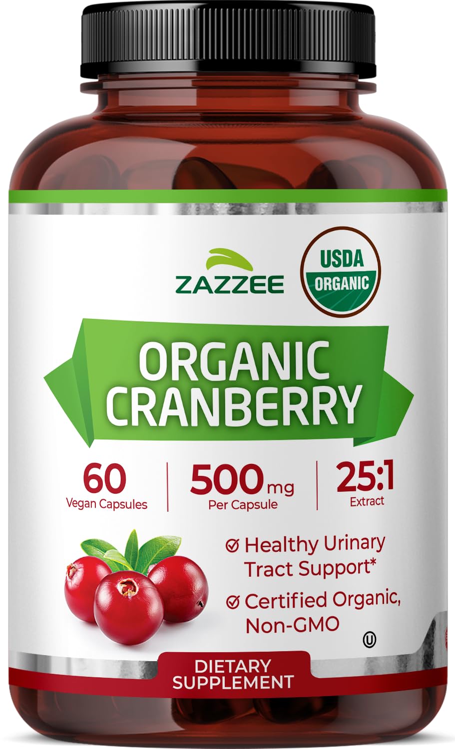 Zazzee organic cranberry extract capsules