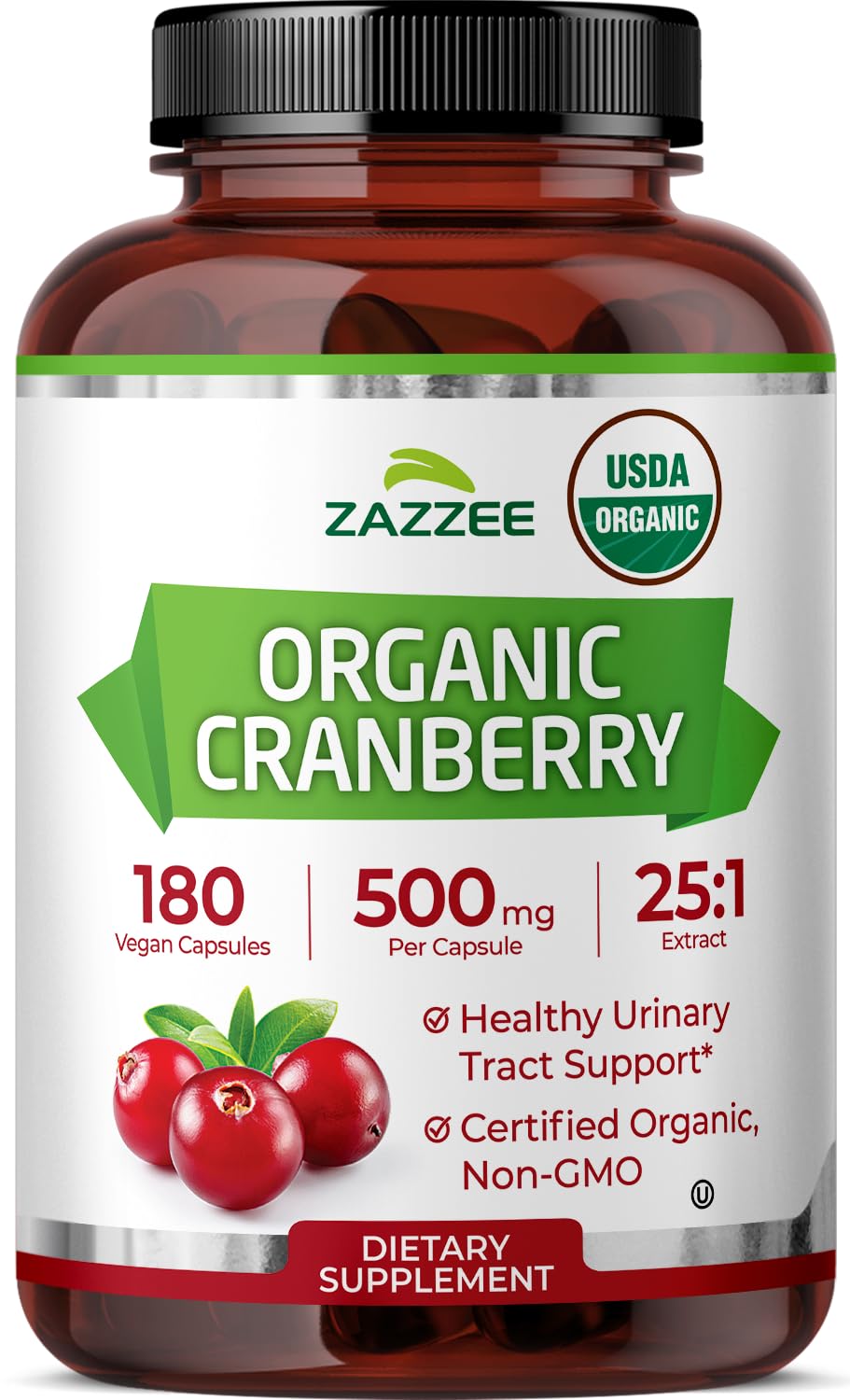 Zazzee organic cranberry extract capsules