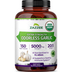 Zazzee organic garlic extract capsules