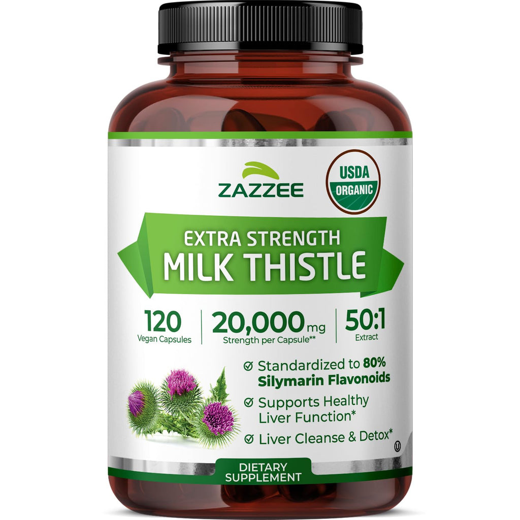 Zazzee organic milk thistle capsules