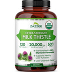 Zazzee organic milk thistle capsules