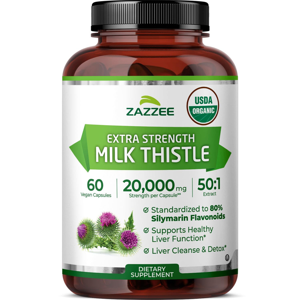 Zazzee organic milk thistle extract