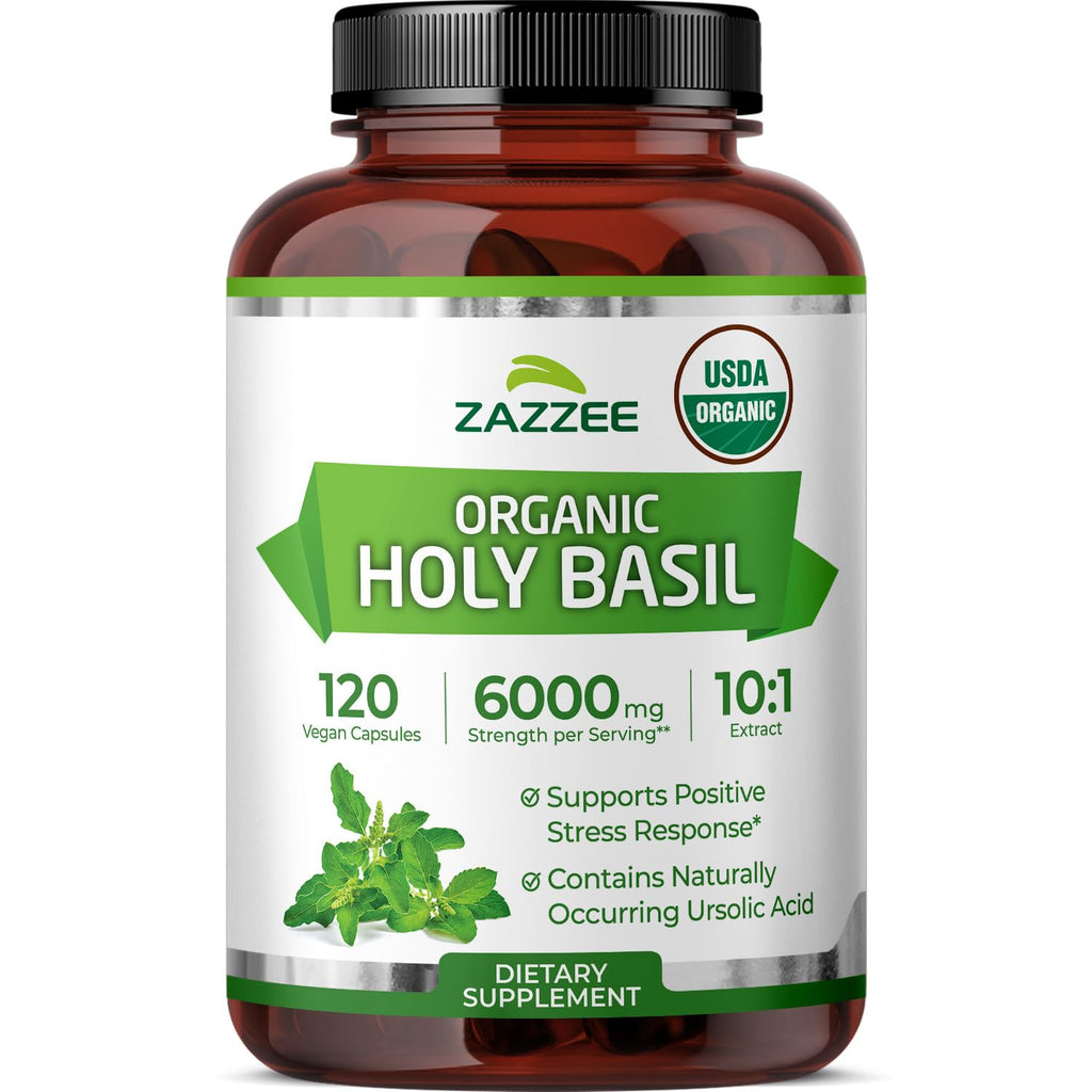 Zazzee Organic Tulsi Holy Basil capsules