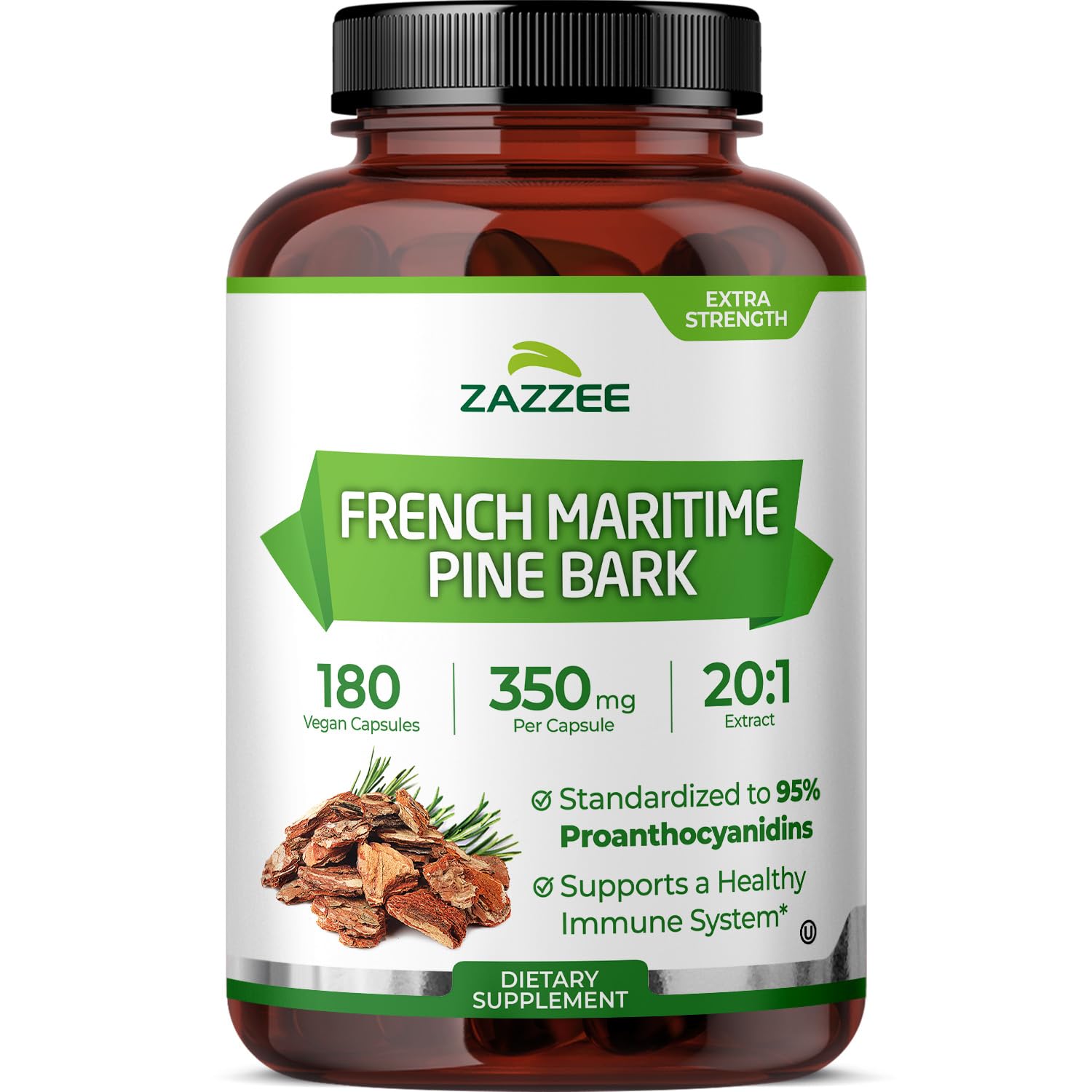 Zazzee pine bark extract capsules