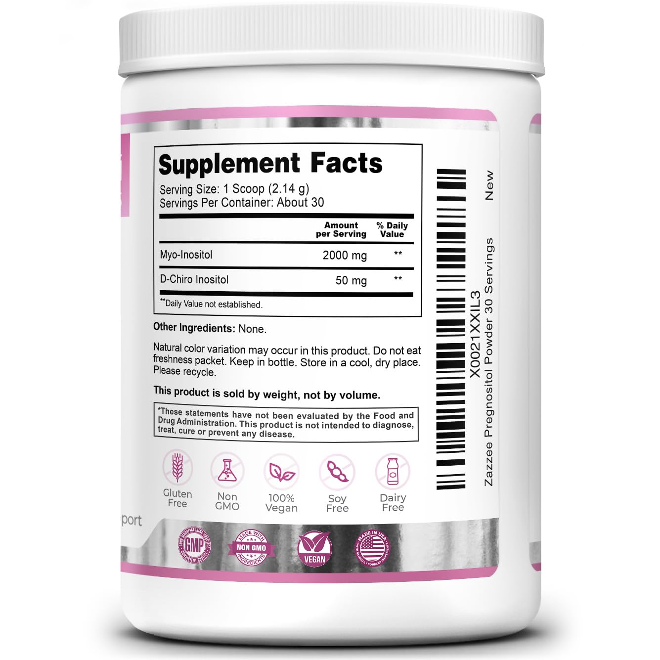 Zazzee PREGNOSITOL for fertility support