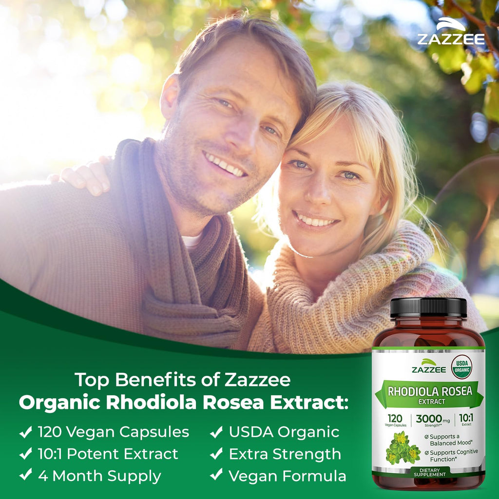 Zazzee rhodiola 10:1 extract for endurance