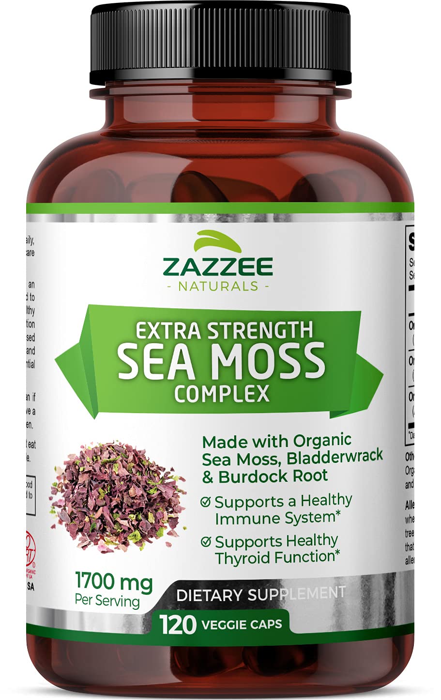 Zazzee sea moss complex capsules