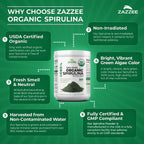 Zazzee spirulina powder for detoxification