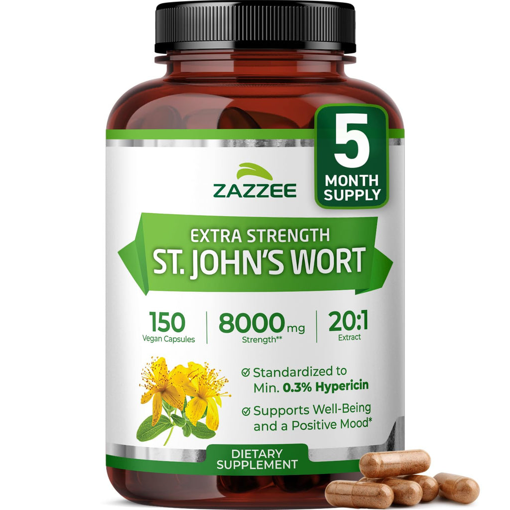 Zazzee St. John's Wort extract capsules
