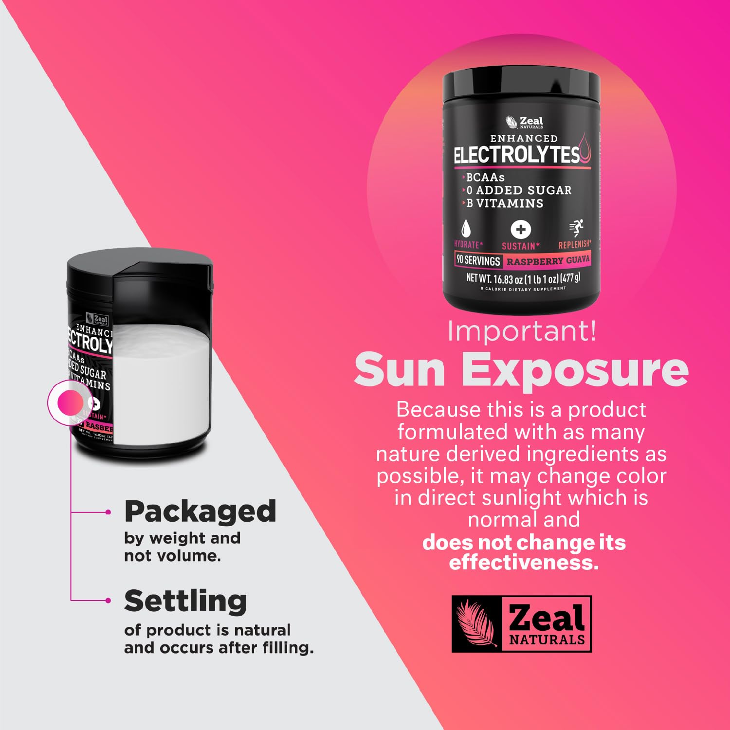 Zeal Naturals electrolyte powder for balanced hydration