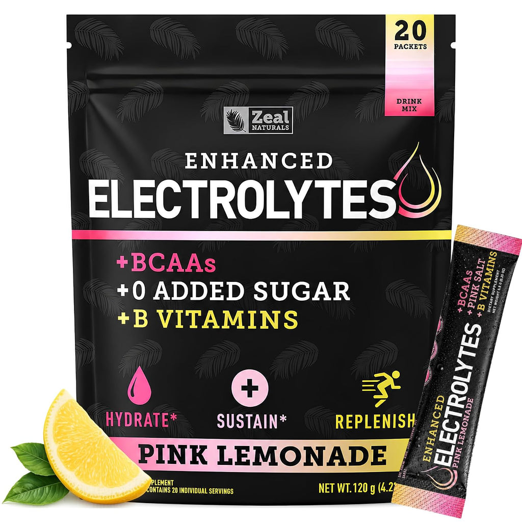 Zeal Naturals electrolyte powder stick packs