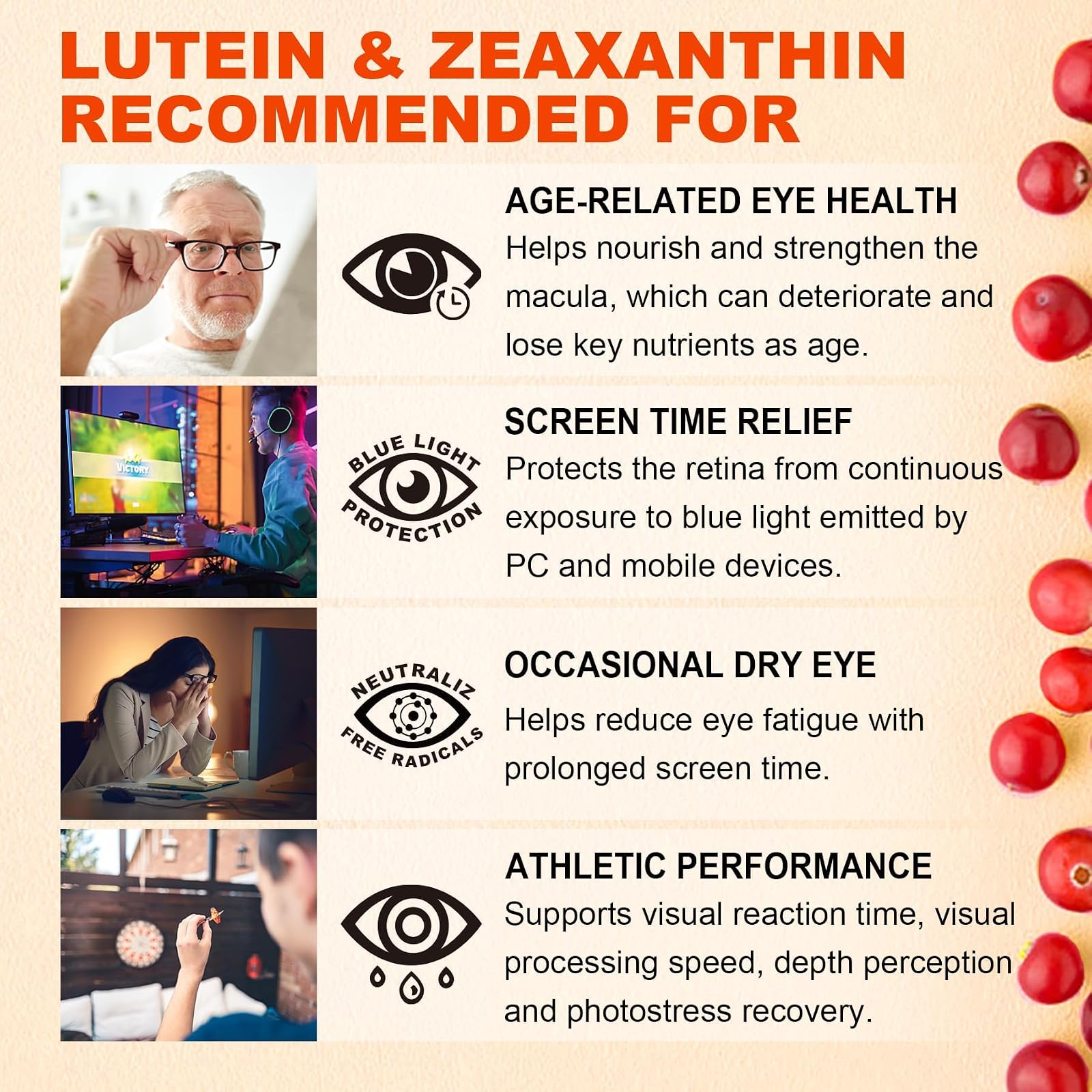 Zeaxanthin gummies for healthy eyesight