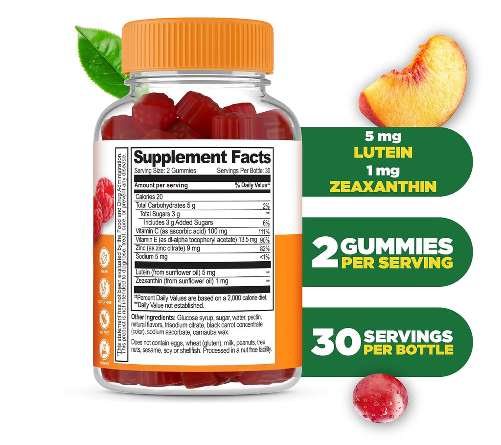 Zeaxanthin gummies for vision support