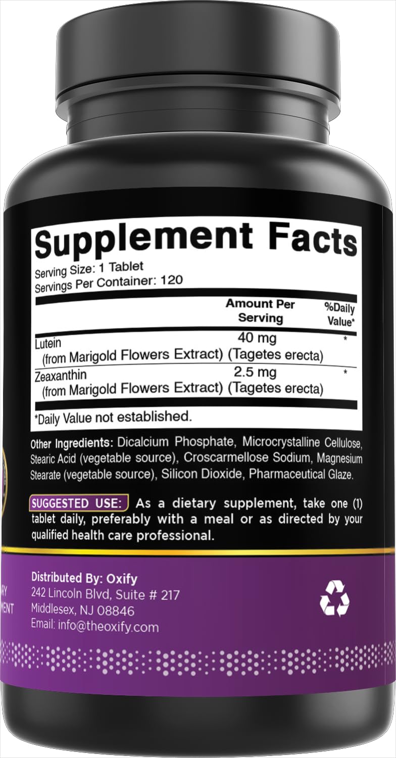 Zeaxanthin supplements for visual clarity