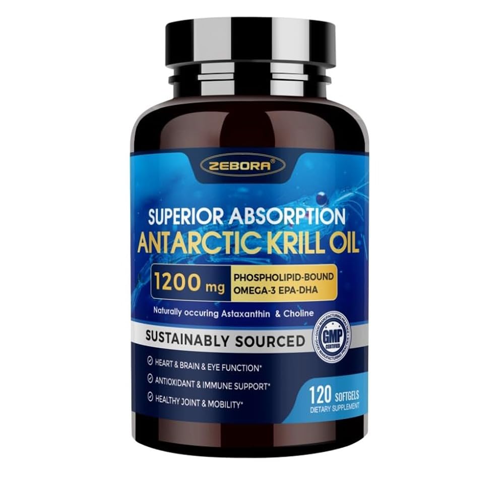 ZEBORA krill oil softgels for heart health