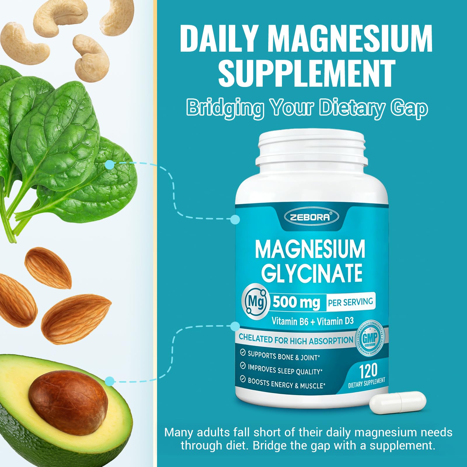 ZEBORA magnesium capsules for improved sleep quality